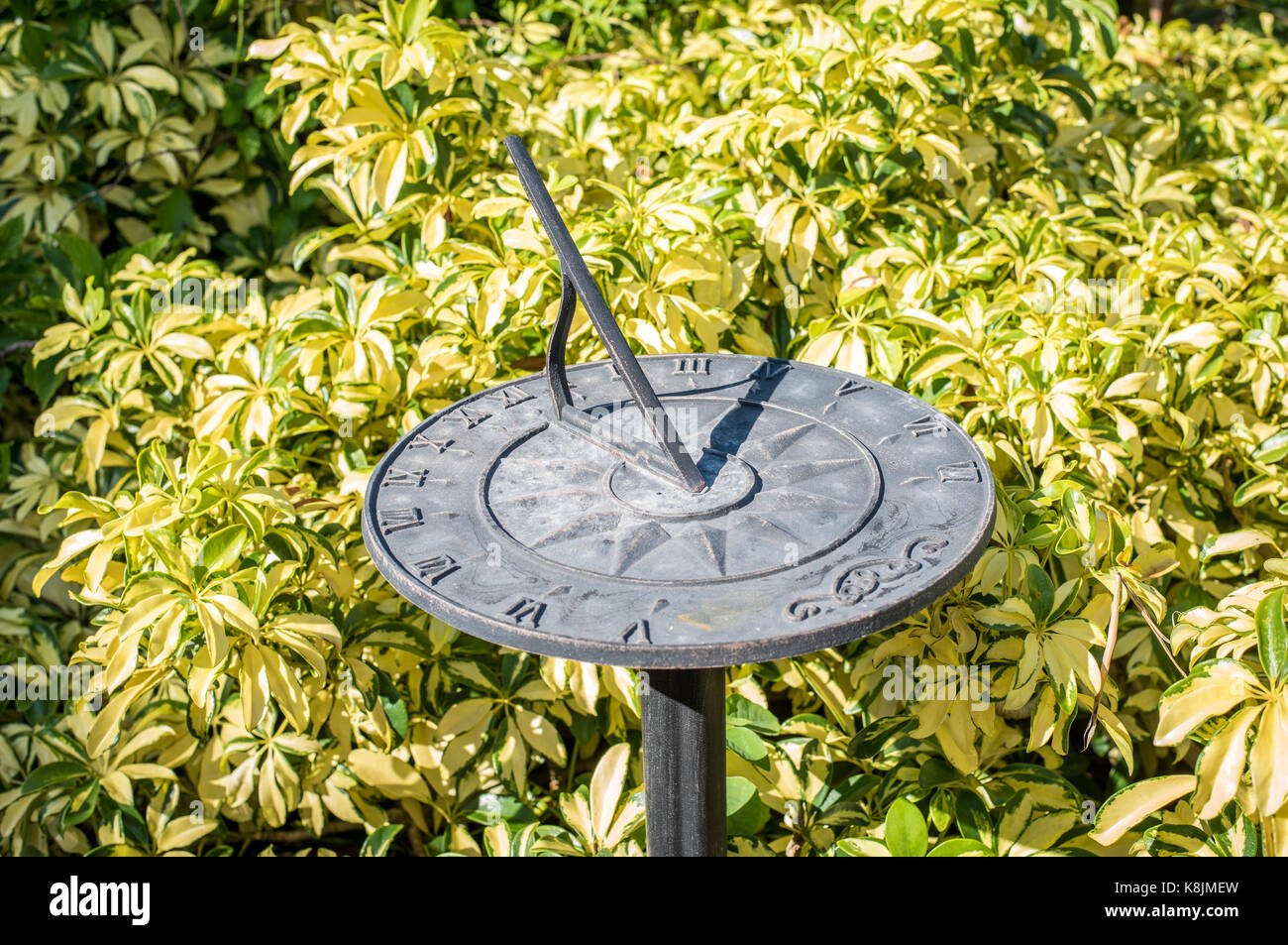 sundial in the garden Stock Photo - Alamy