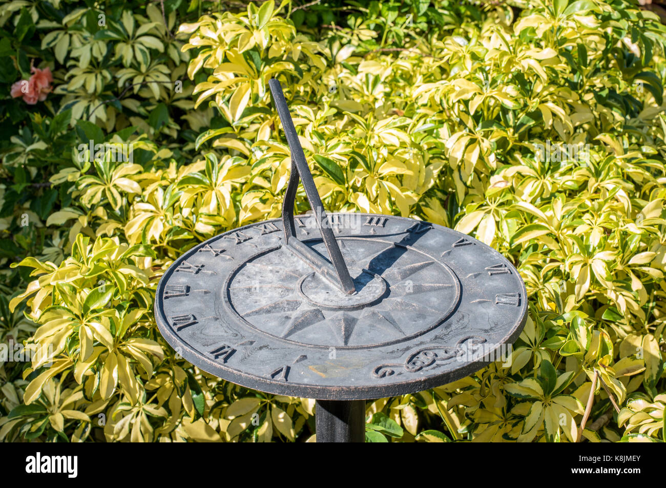 sundial in the garden Stock Photo - Alamy