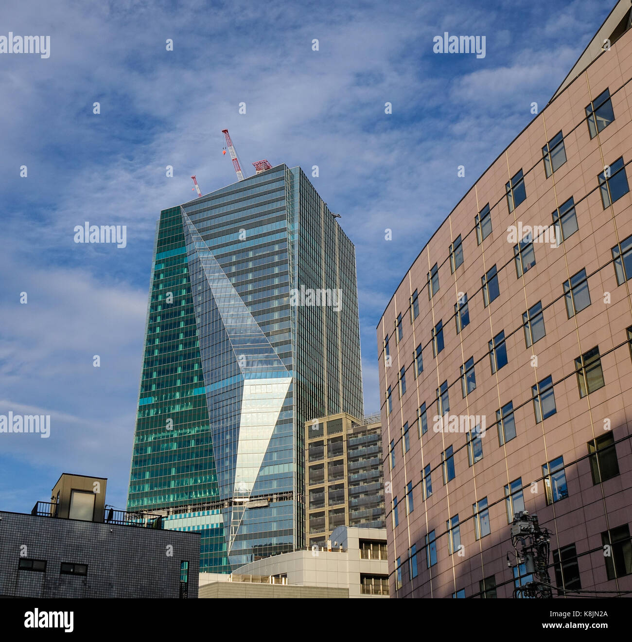 Tokyo, Japan - Jan 3, 2016. Modern buildings at downtown in Tokyo ...
