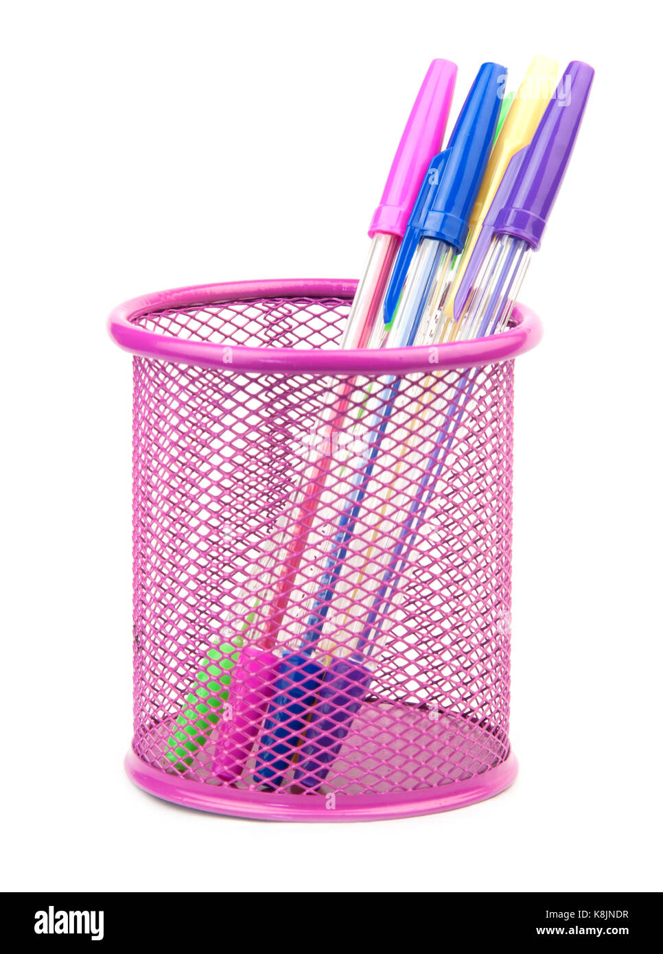 Pen pot on white Cut Out Stock Images & Pictures - Alamy