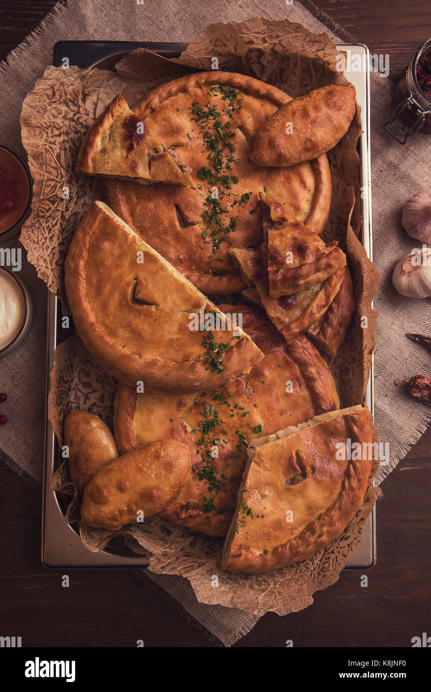 Different pies composition Stock Photo - Alamy