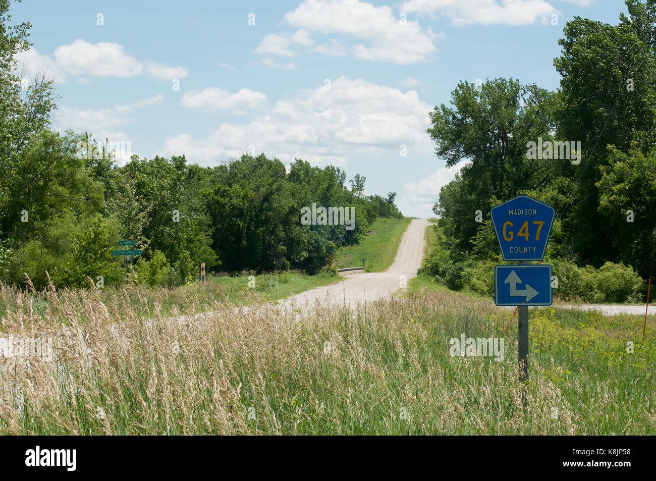 Roadside sign in Madison County, Iowa, USA Stock Photo - Alamy