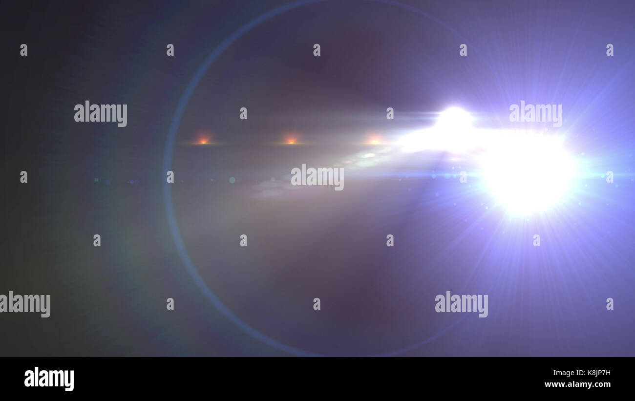 Impressive 3d illustration of a sparkling spotlight at the end of some ...