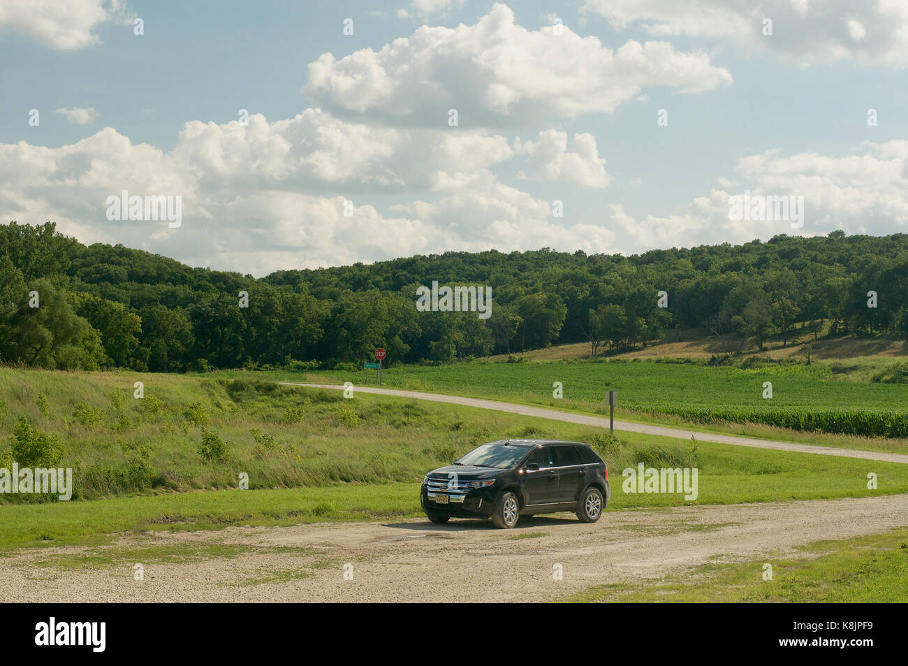 Black Ford car in a rural location Stock Photo - Alamy