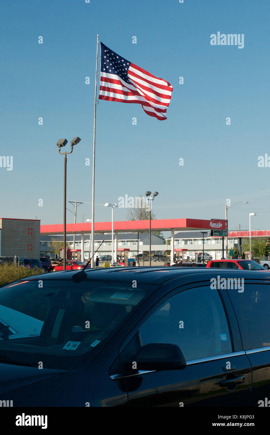 The Flag flying in Adair, Iowa, USA Stock Photo - Alamy
