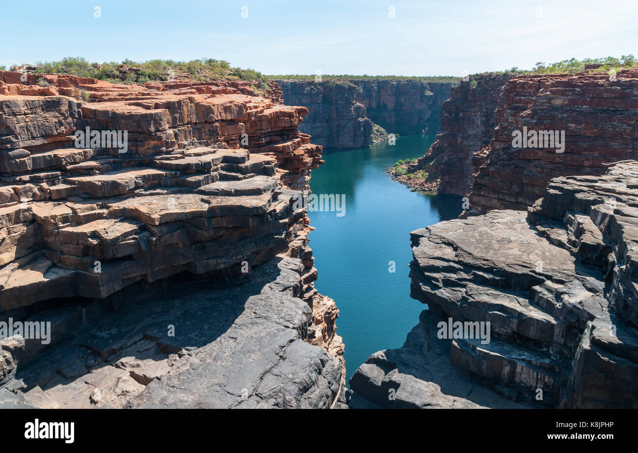 King George River from top of King George Falls, Kimberley Coast ...