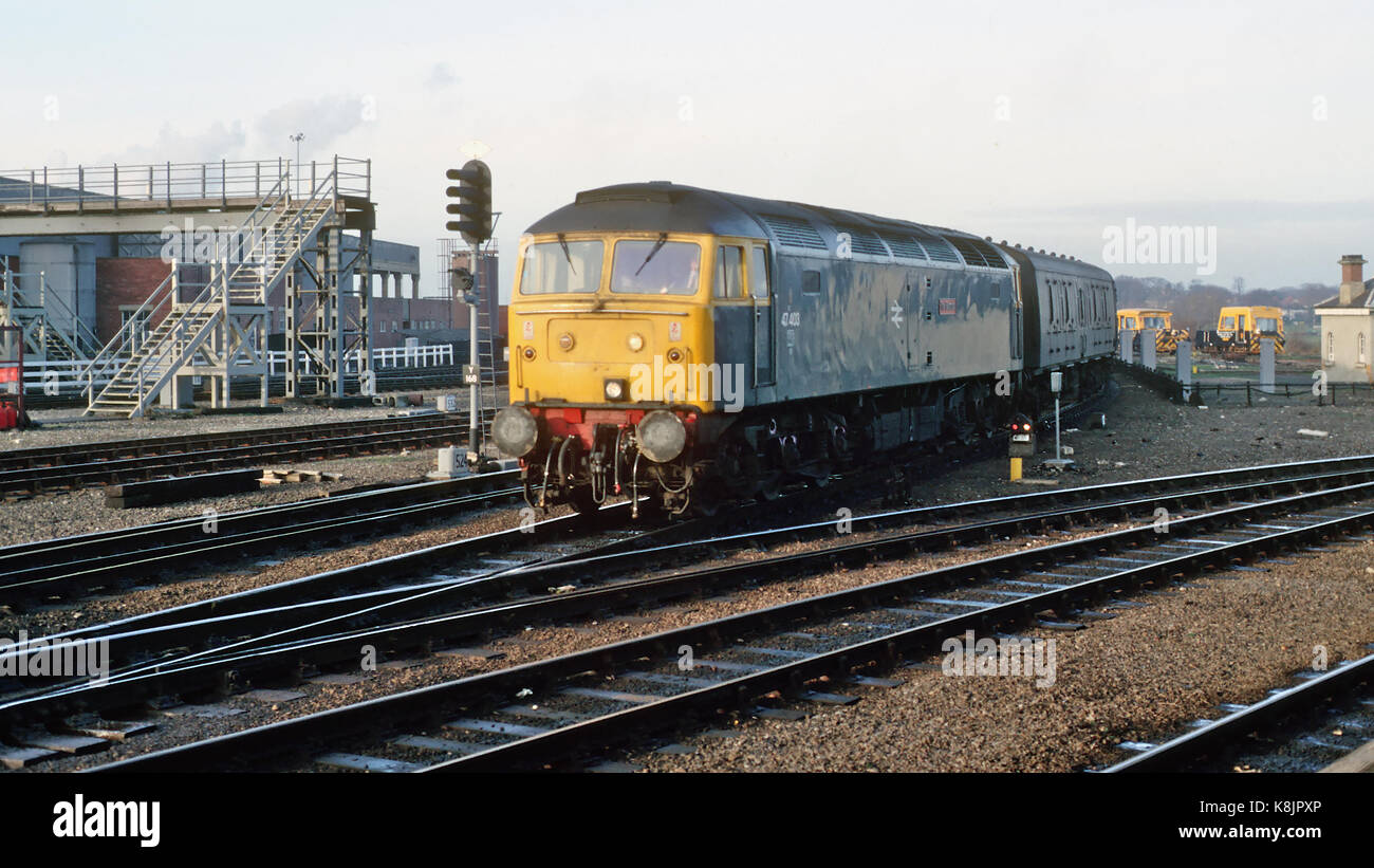 Class 47 locomotive on a passenger train at York Stock Photo - Alamy