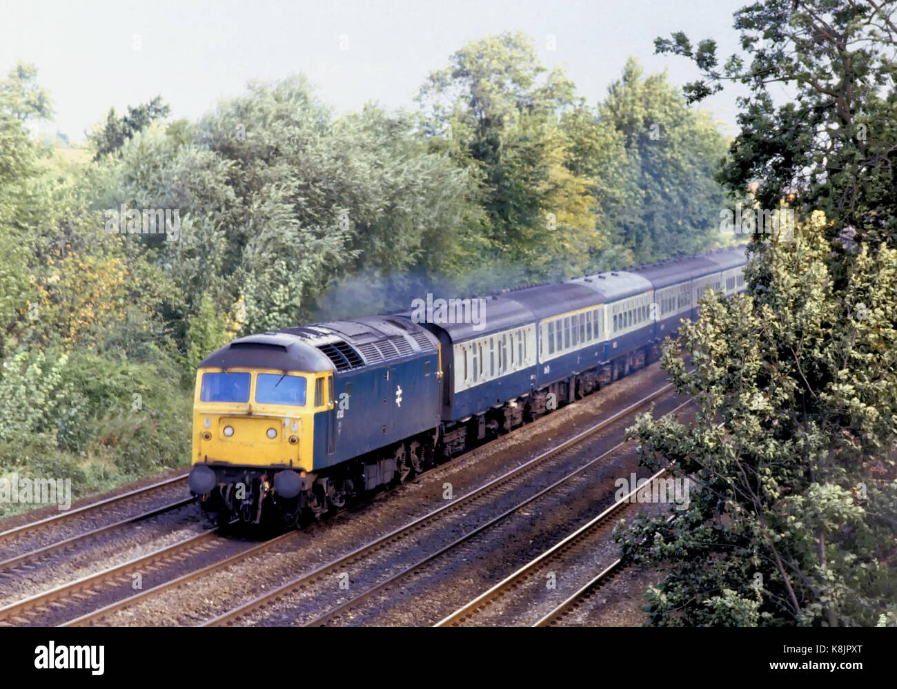 Class 47 locomotive on a passenger train at York Stock Photo - Alamy