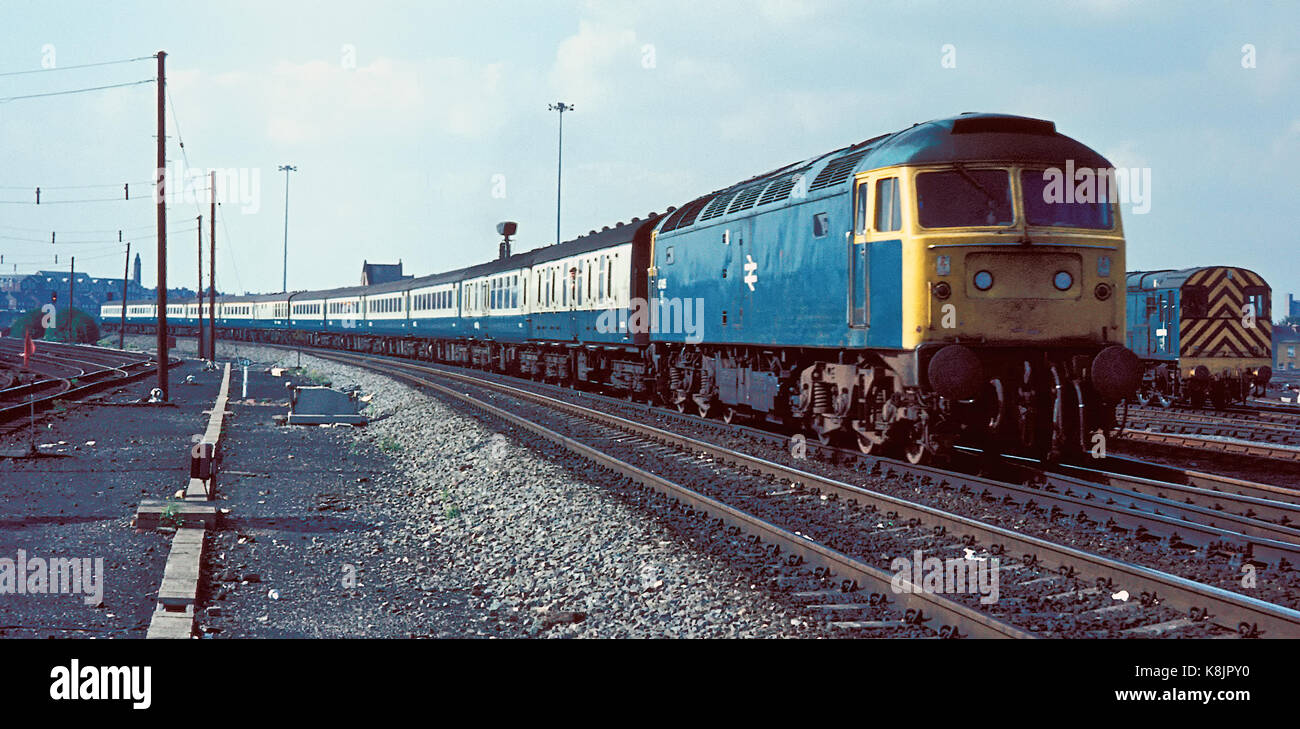 Class 47 locomotive on a passenger train at York Stock Photo - Alamy