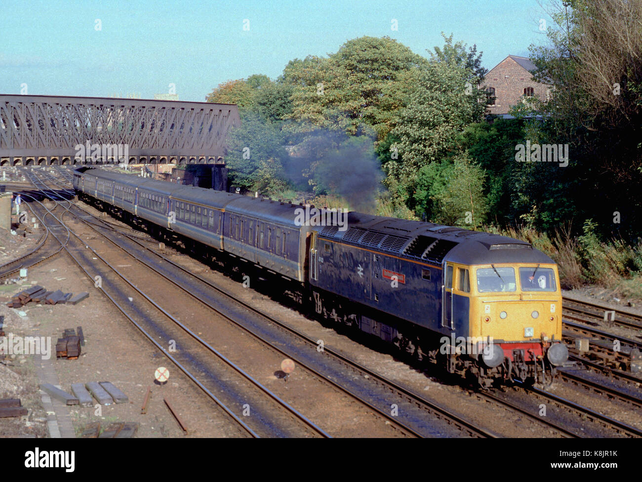 Class 47 locomotive on a passenger train at York Stock Photo - Alamy