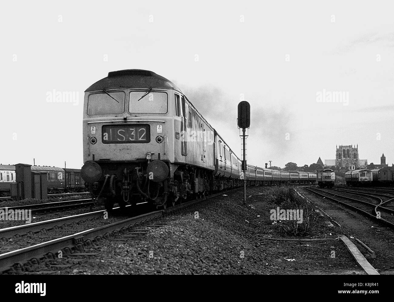 Class 47 locomotive on a passenger train at York Stock Photo - Alamy