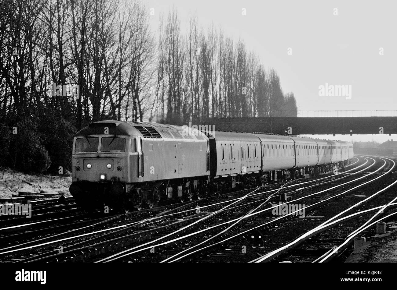 Class 47 locomotive on a passenger train at York Stock Photo - Alamy