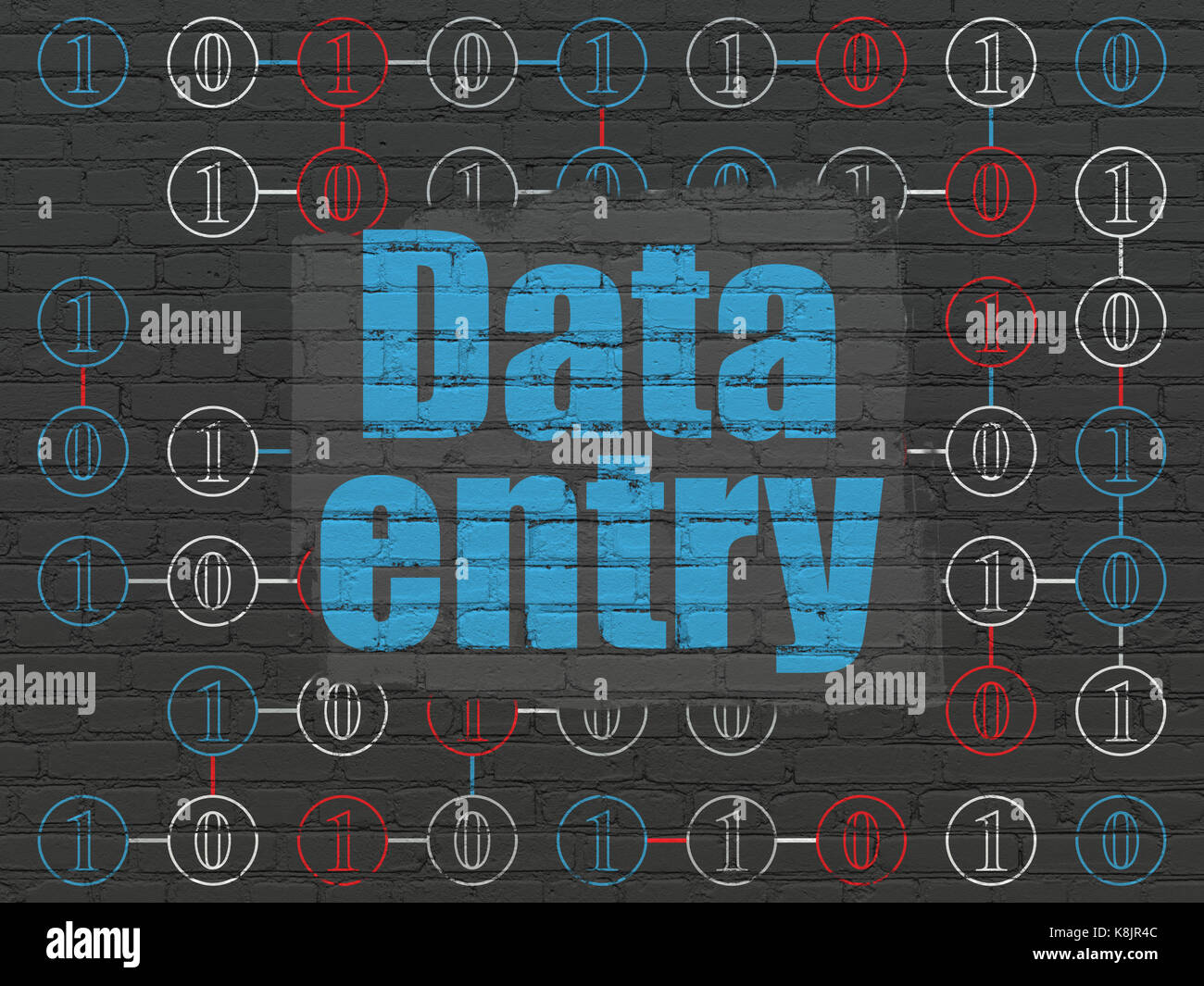 Information concept: Data Entry on wall background Stock Photo - Alamy