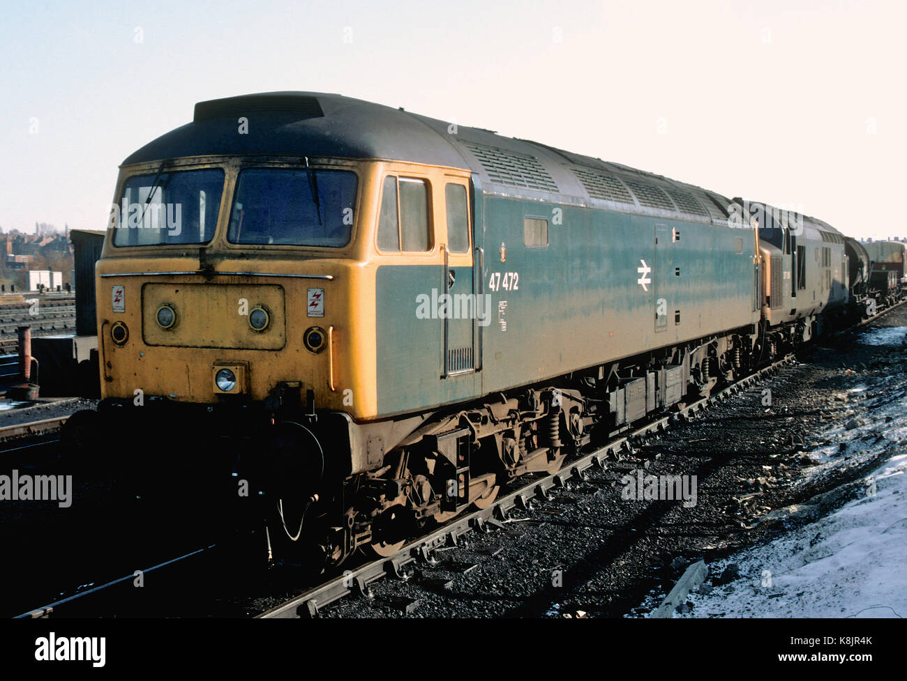 Class 47 locomotive outside York Depot Stock Photo - Alamy