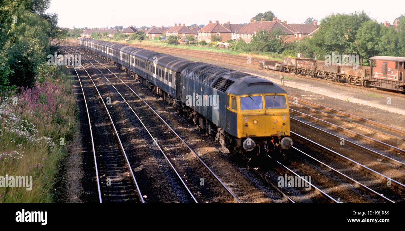 Class 47 locomotive on a passenger train at York Stock Photo - Alamy