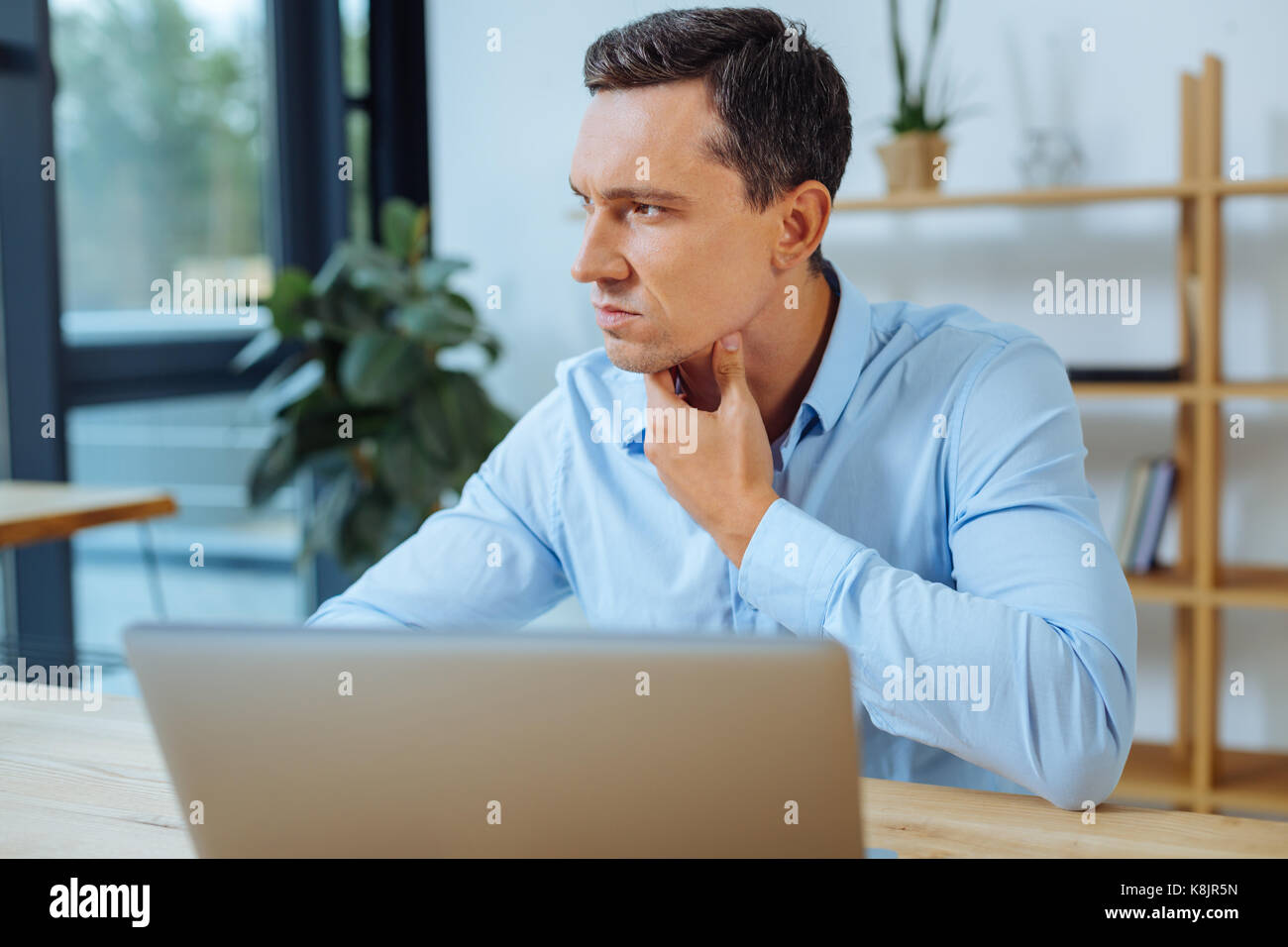 Profile photo of handsome man that working in the office Stock Photo ...