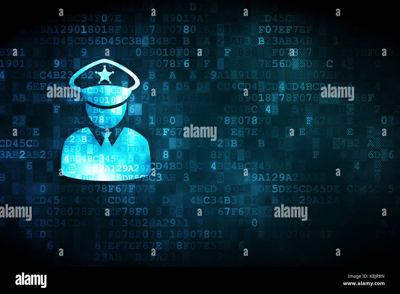 Safety concept: Police on digital background Stock Photo - Alamy