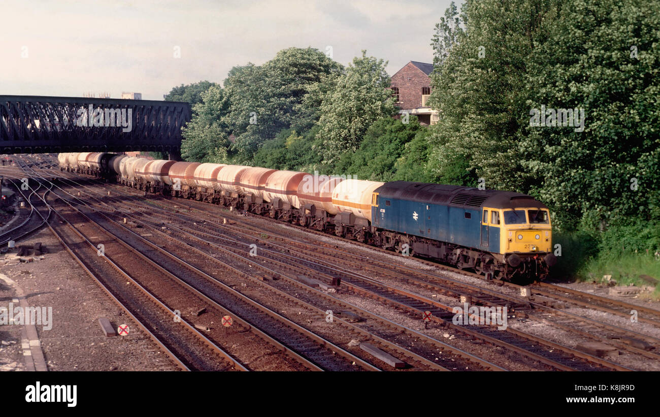 Class 47 on a freight train at York in 1986 Stock Photo - Alamy
