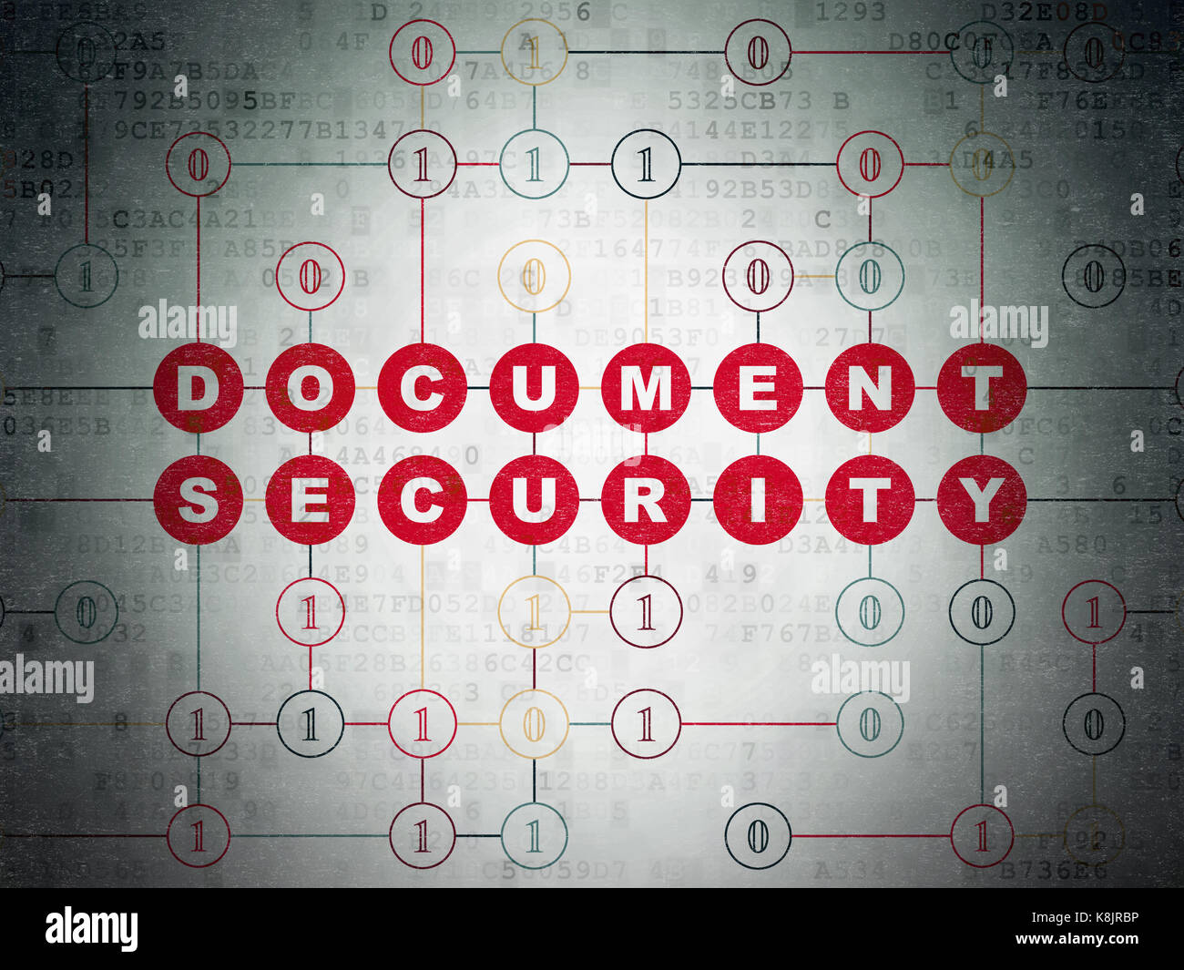 Security concept: Document Security on Digital Data Paper background ...