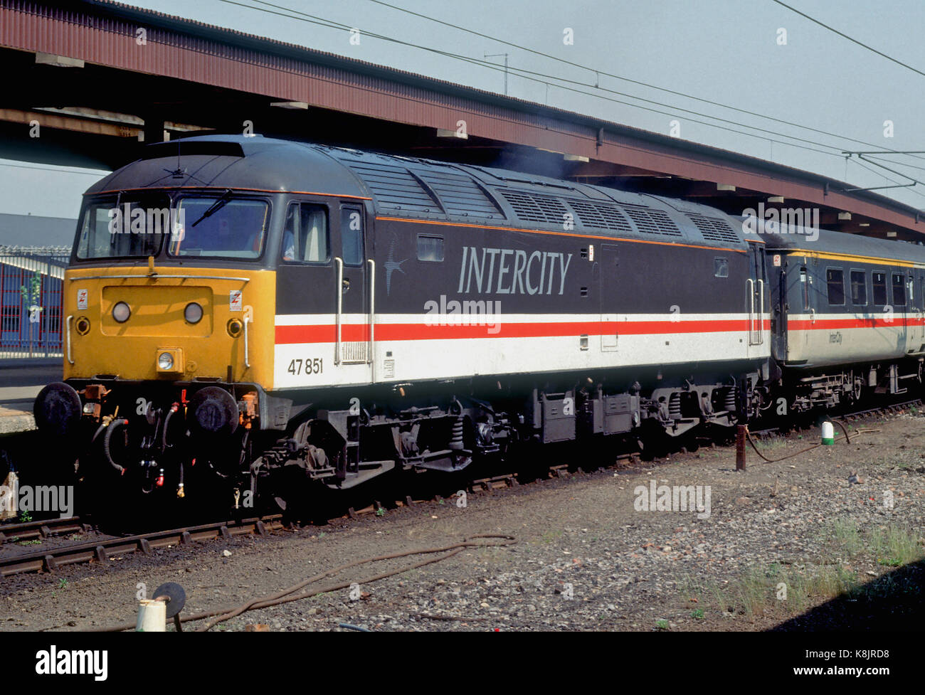 Class 47 on a passenger train at York station Stock Photo - Alamy