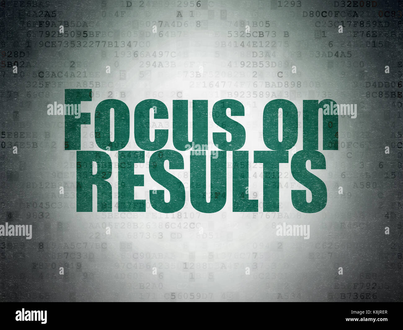 Business concept: Focus on RESULTS on Digital Data Paper background ...