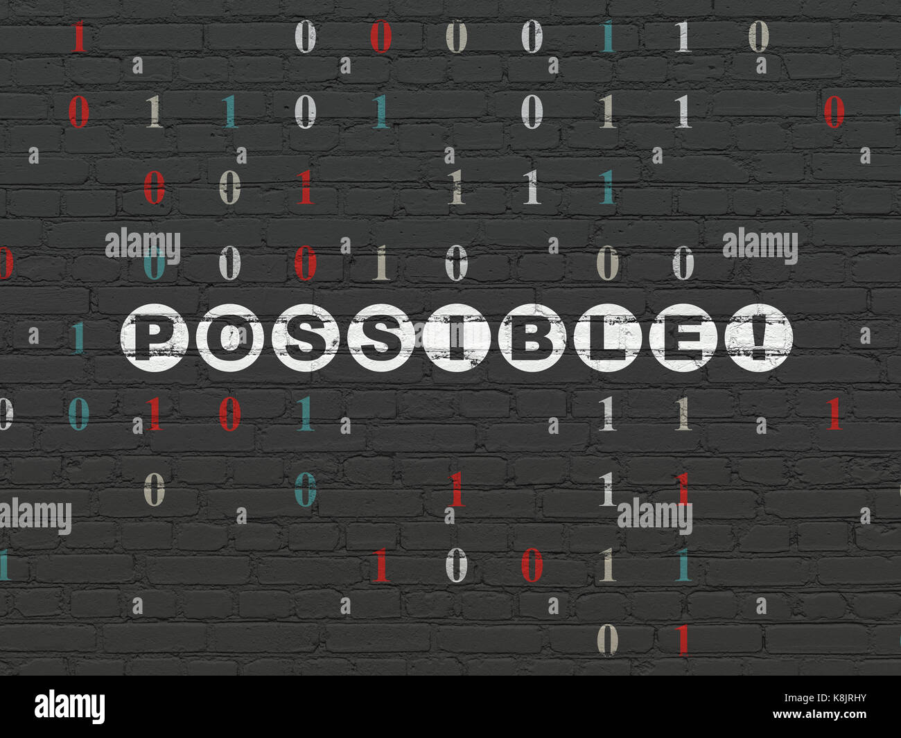 Finance concept: Possible! on wall background Stock Photo - Alamy