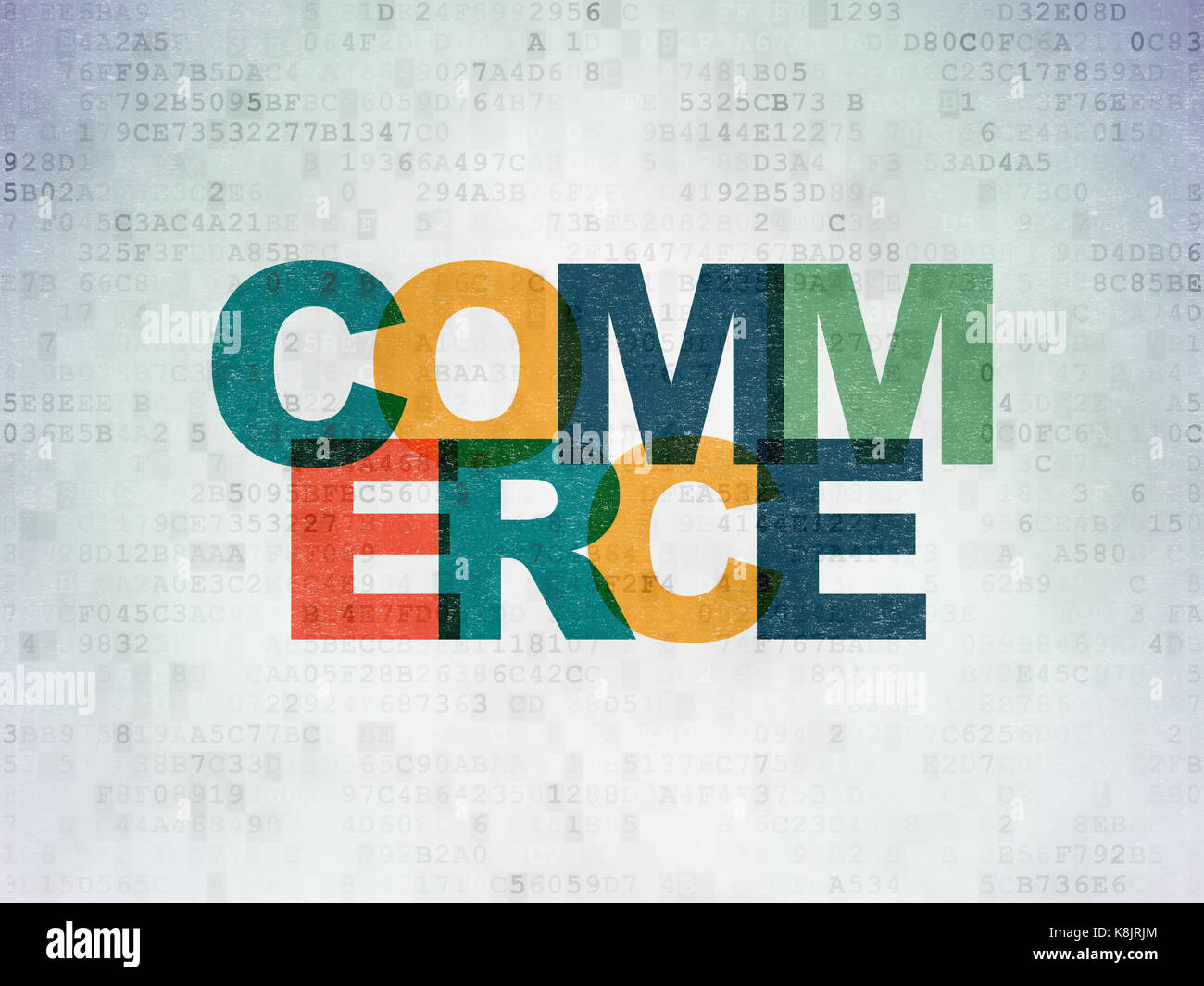 Business concept: Commerce on Digital Data Paper background Stock Photo ...