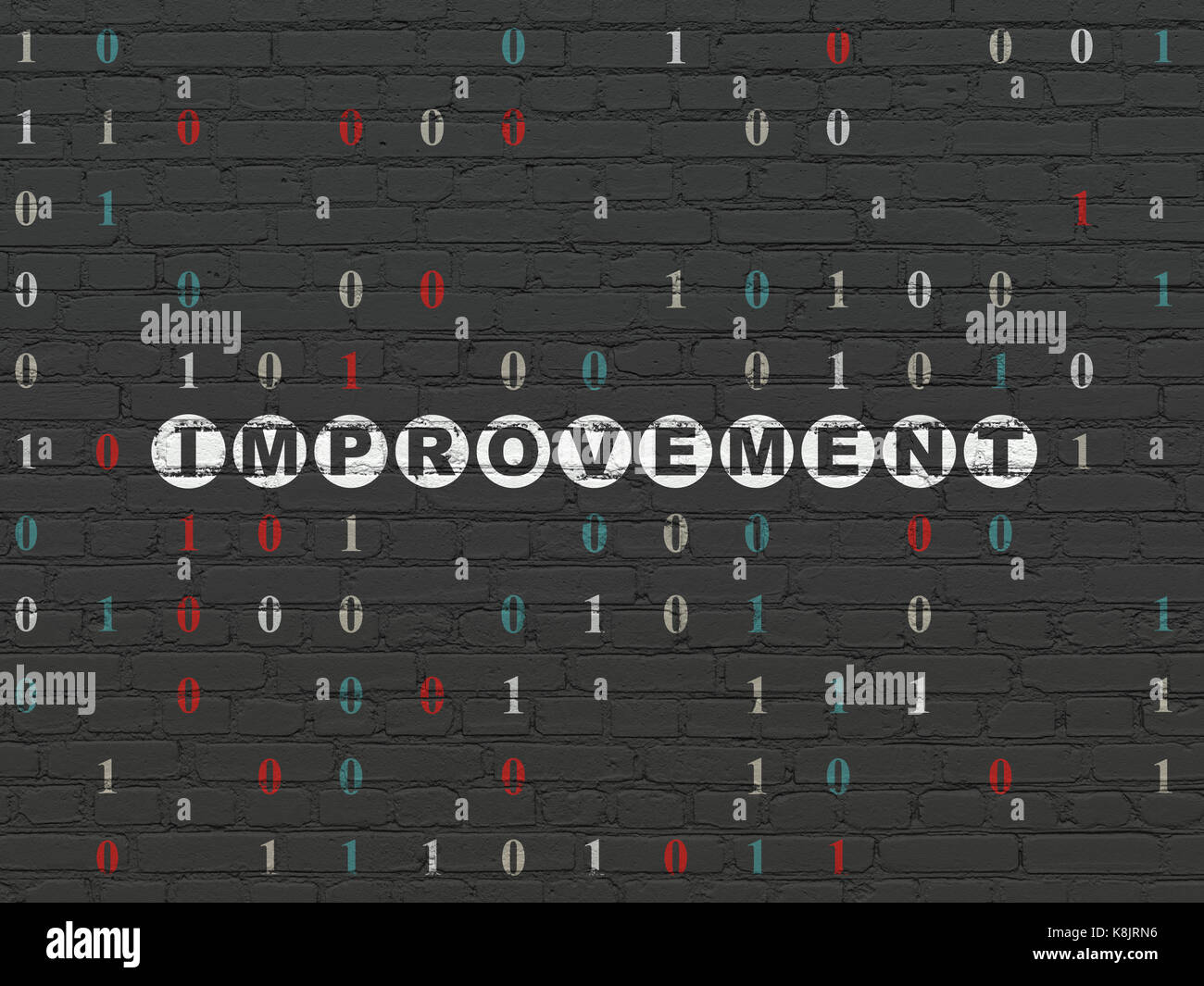 Business concept: Improvement on wall background Stock Photo - Alamy