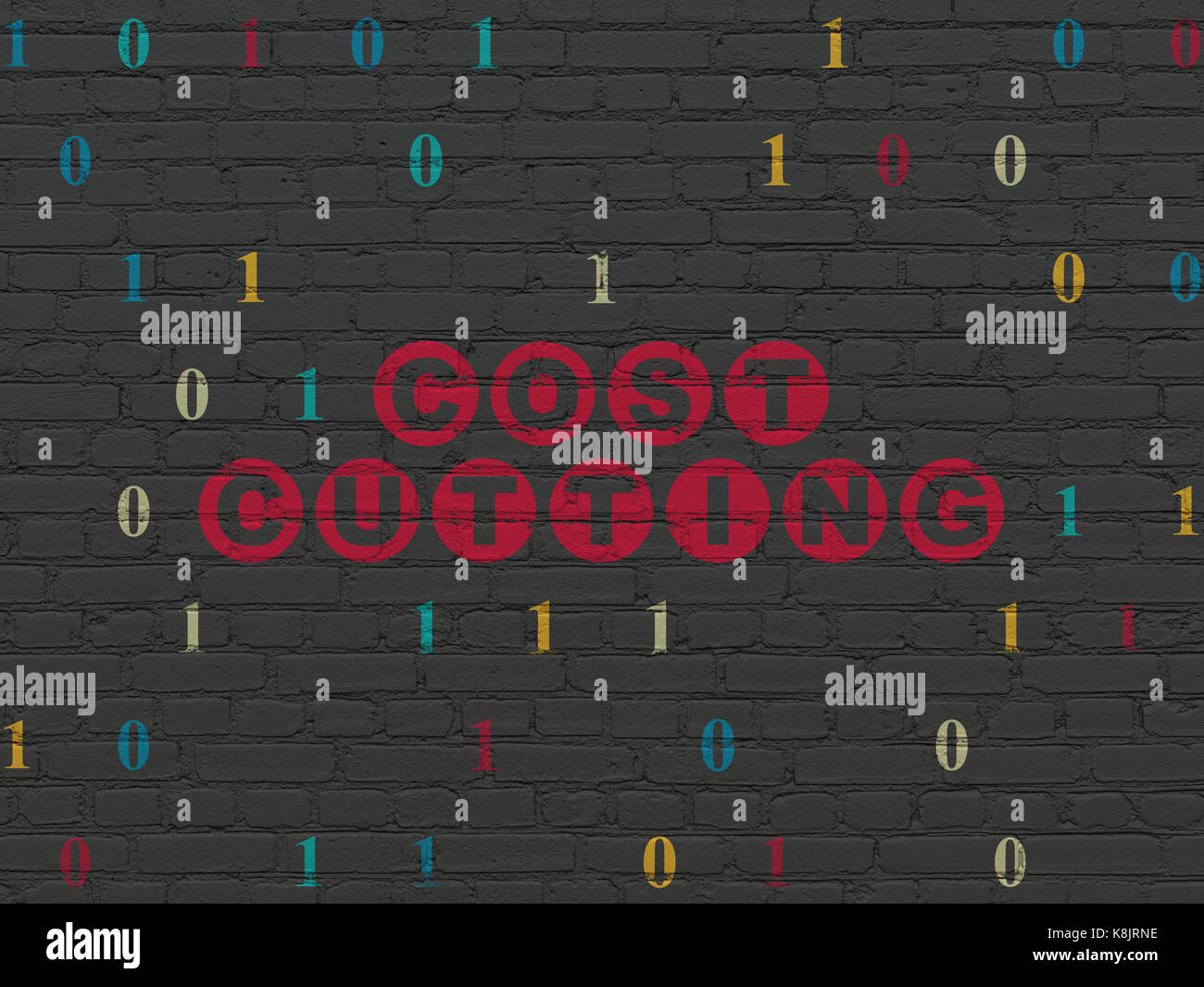 Business concept: Cost Cutting on wall background Stock Photo - Alamy