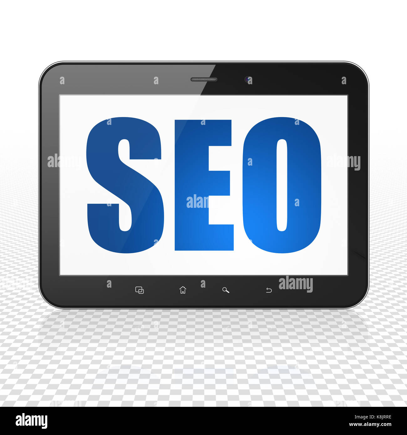 Web development concept: Tablet Computer with SEO on display Stock ...