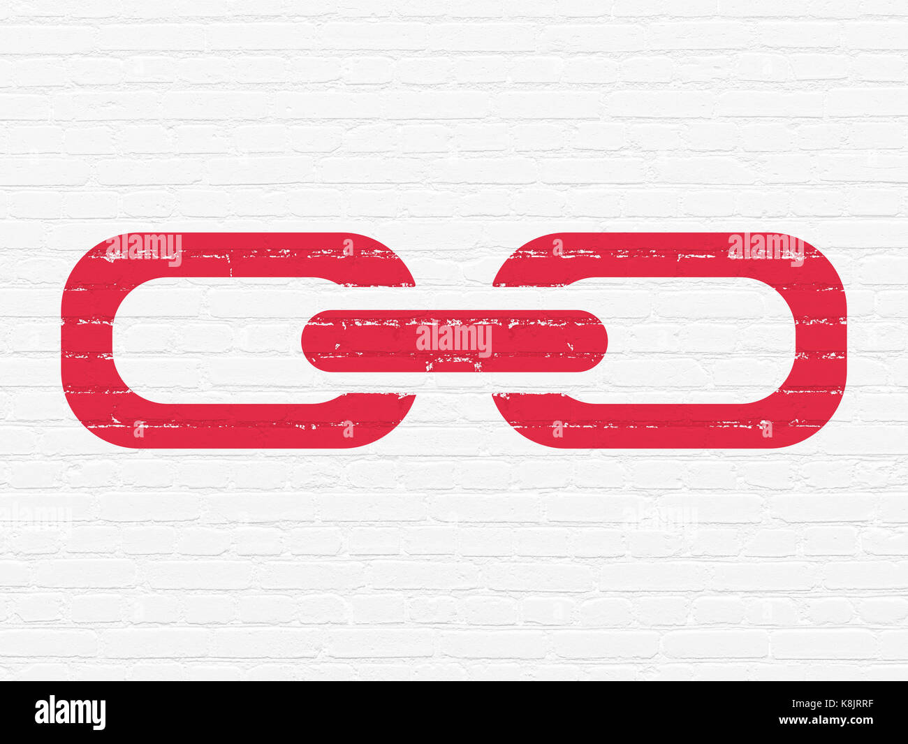 Web development concept: Link on wall background Stock Photo - Alamy