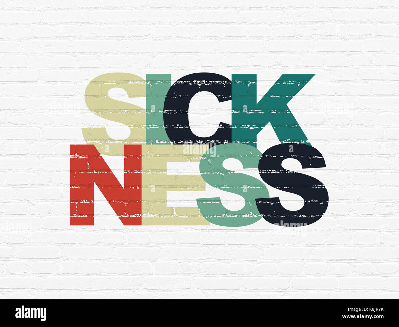 Healthcare concept: Sickness on wall background Stock Photo - Alamy