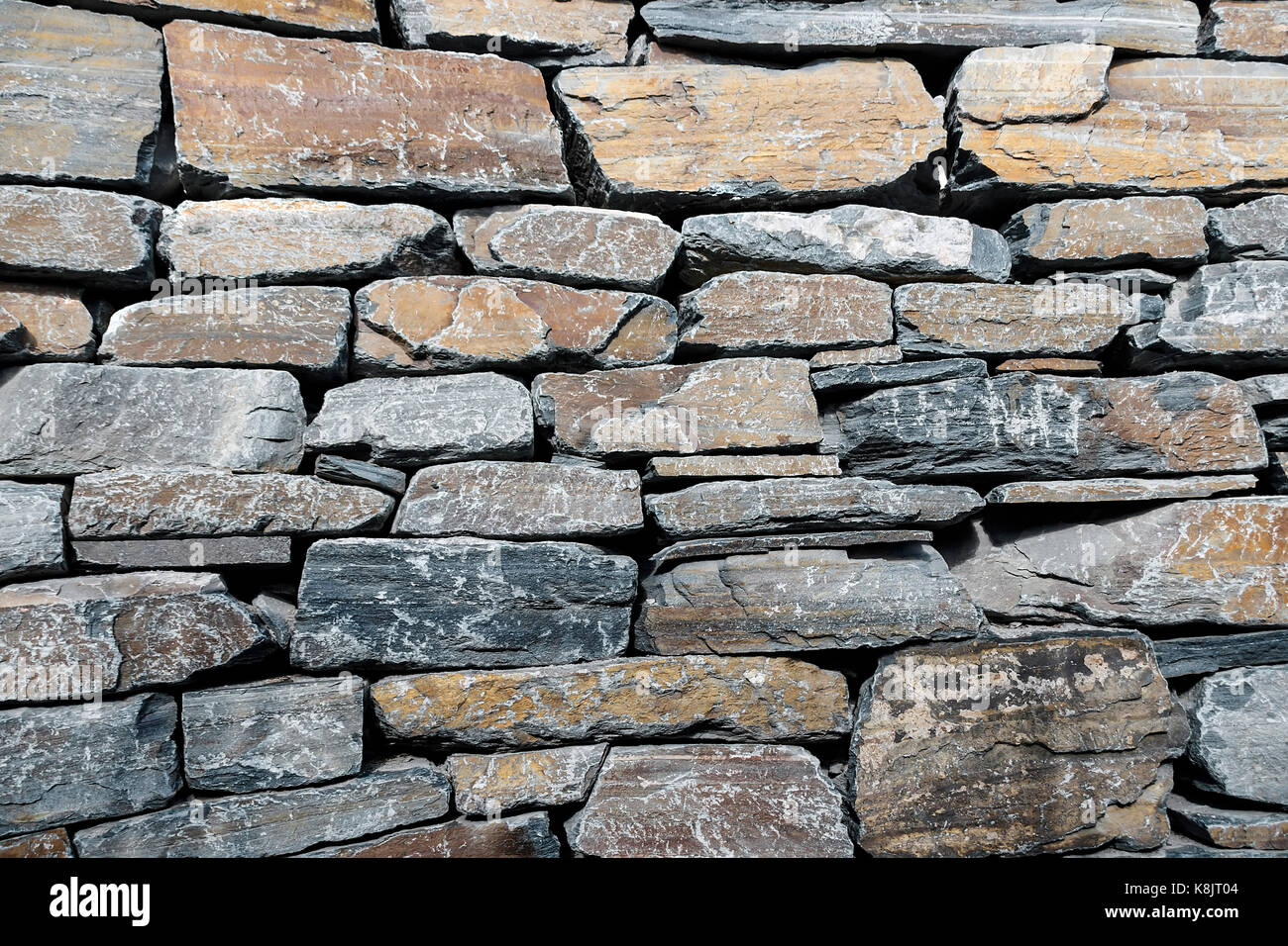 Wall of stones of different sizes Stock Photo - Alamy