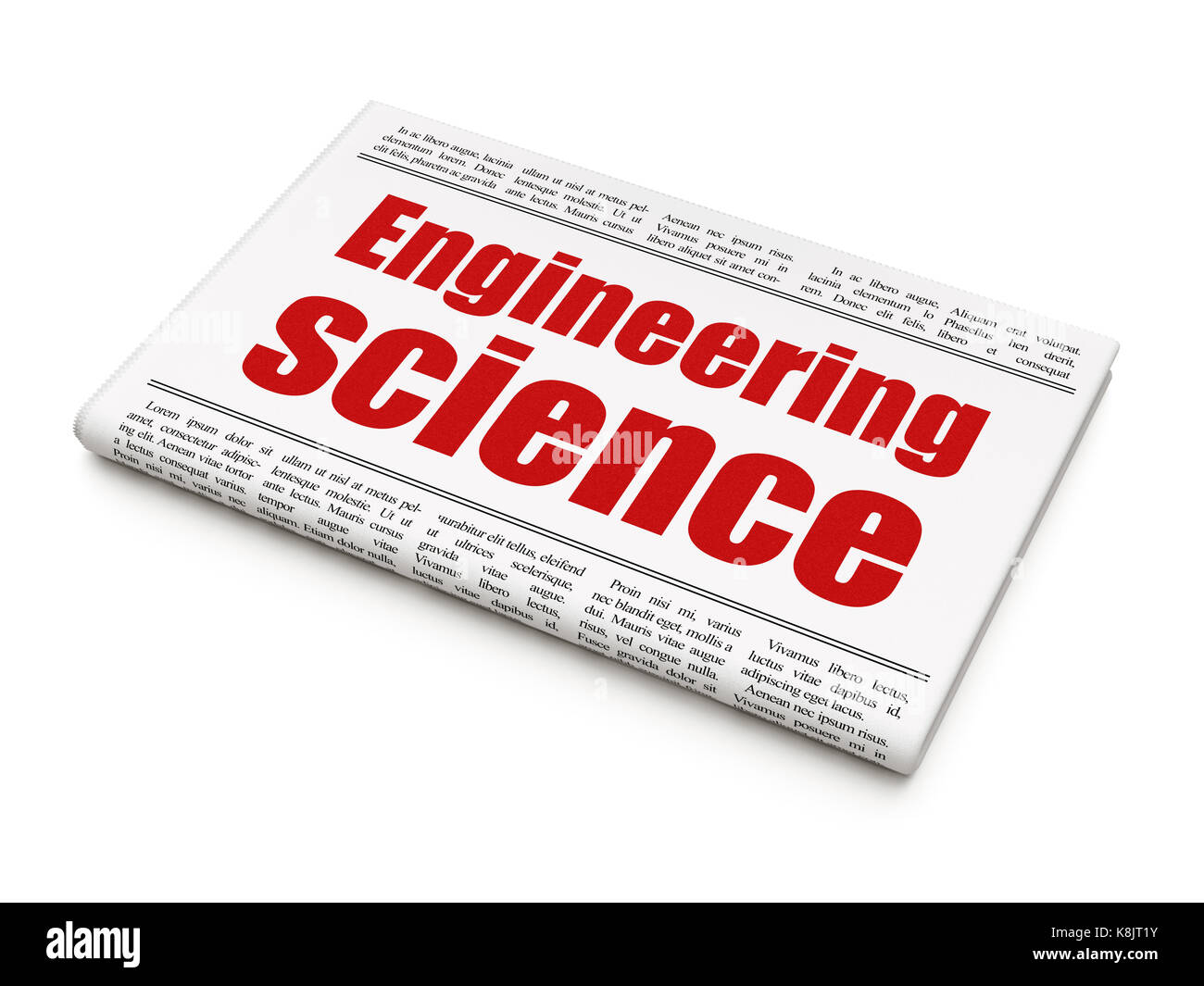 Science concept: newspaper headline Engineering Science Stock Photo - Alamy