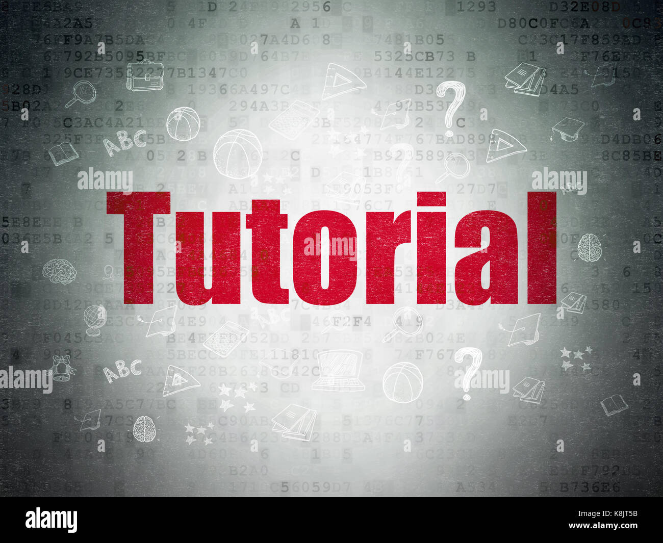 Education concept: Tutorial on Digital Data Paper background Stock ...