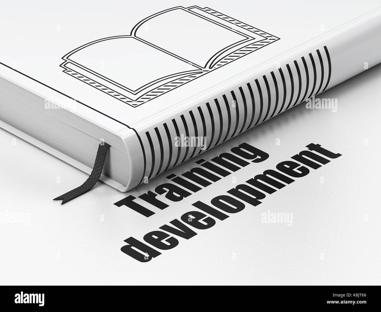 Learning concept: book Book, Training Development on white background ...