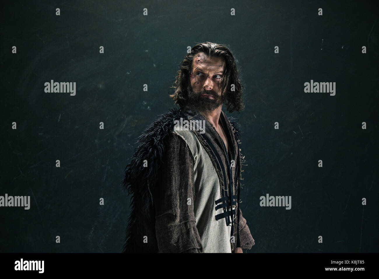 Actor in makeup, a poor man Stock Photo - Alamy