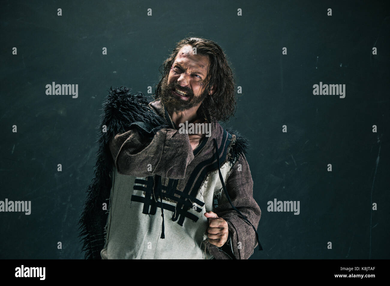 Actor in makeup, a poor man Stock Photo - Alamy