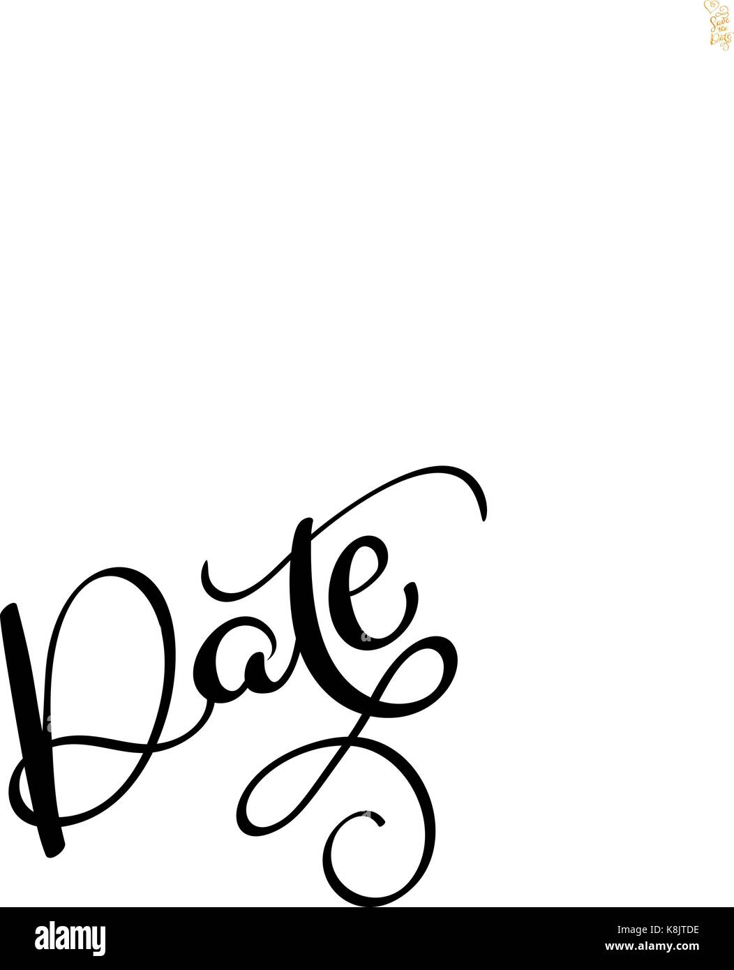 Save date gold text Stock Vector Images - Alamy