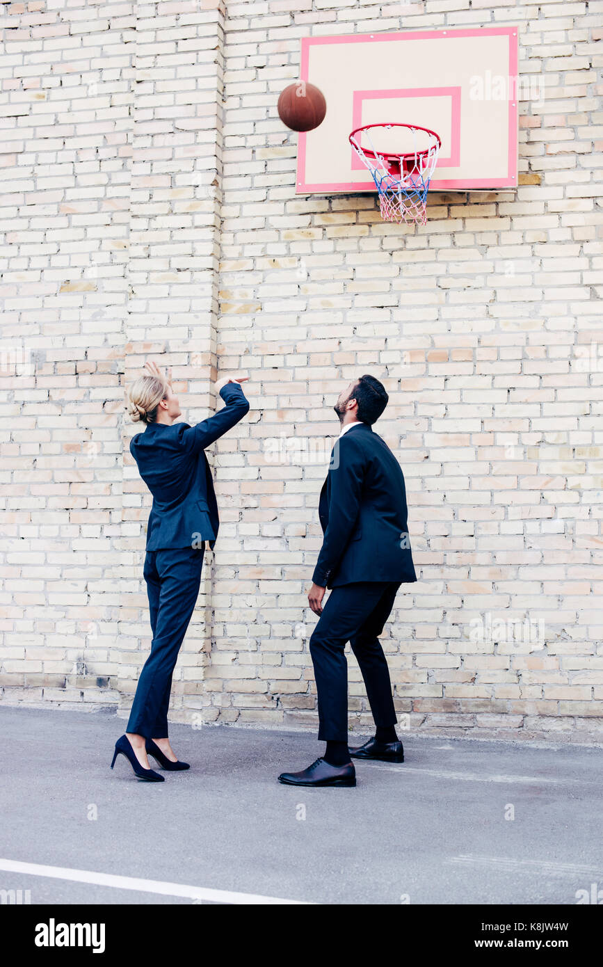 business colleagues playing basketball Stock Photo - Alamy