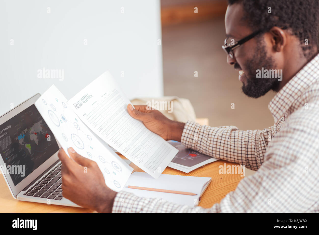 Young man preparing his speech for conference Stock Photo - Alamy