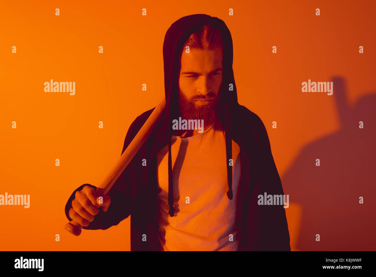 handsome man with baseball bat Stock Photo - Alamy