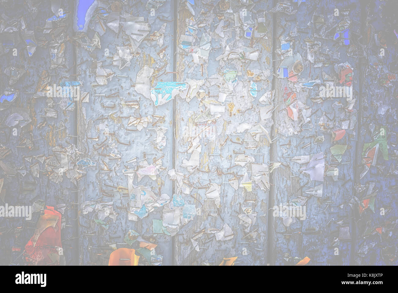 Old Urban Billboard With Torn Peeled Poster Abstract Horizontal ...