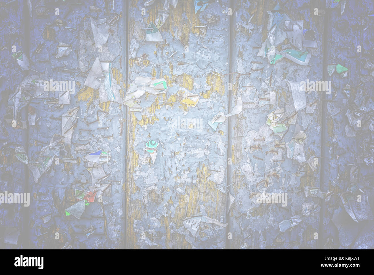 Old Urban Billboard With Torn Peeled Poster Abstract Horizontal ...
