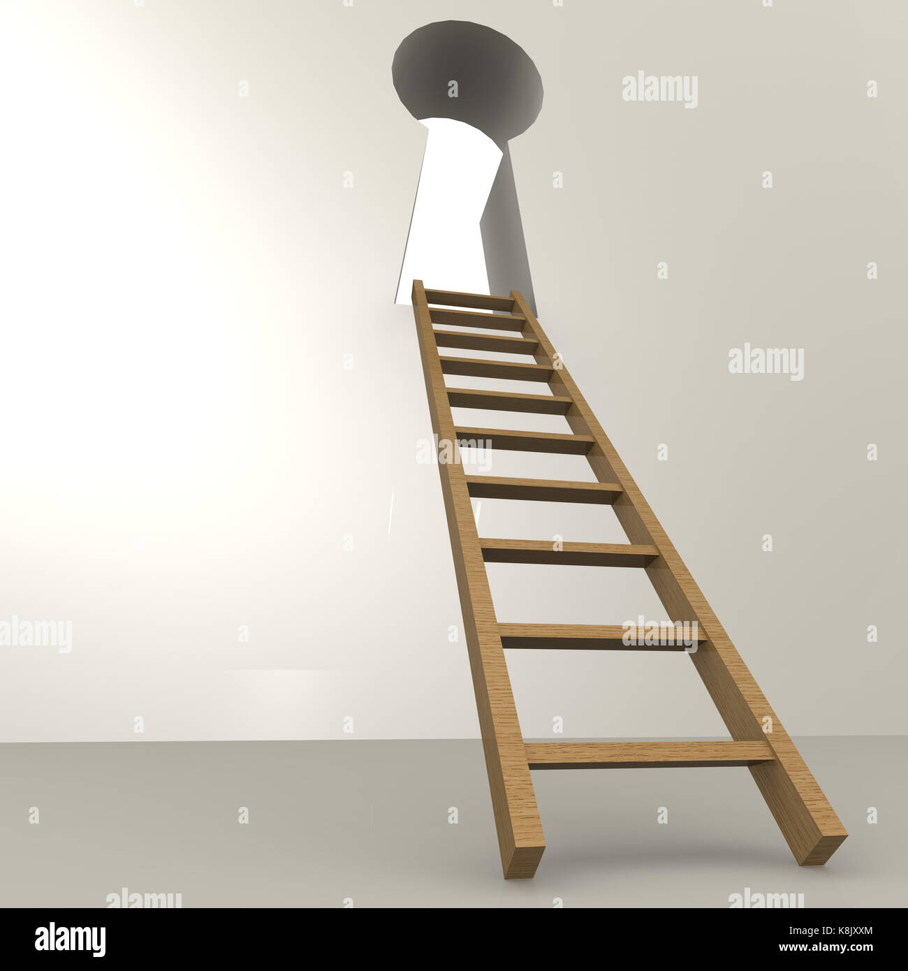 Ladder and keyhole Stock Photo - Alamy