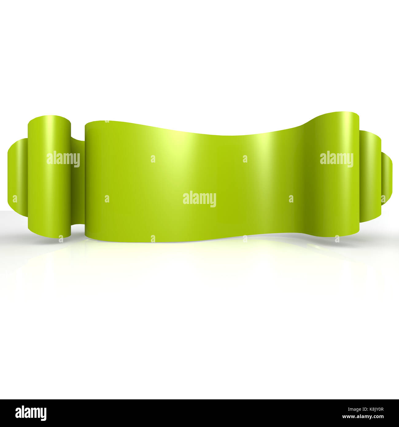 Green wave ribbon Stock Photo - Alamy