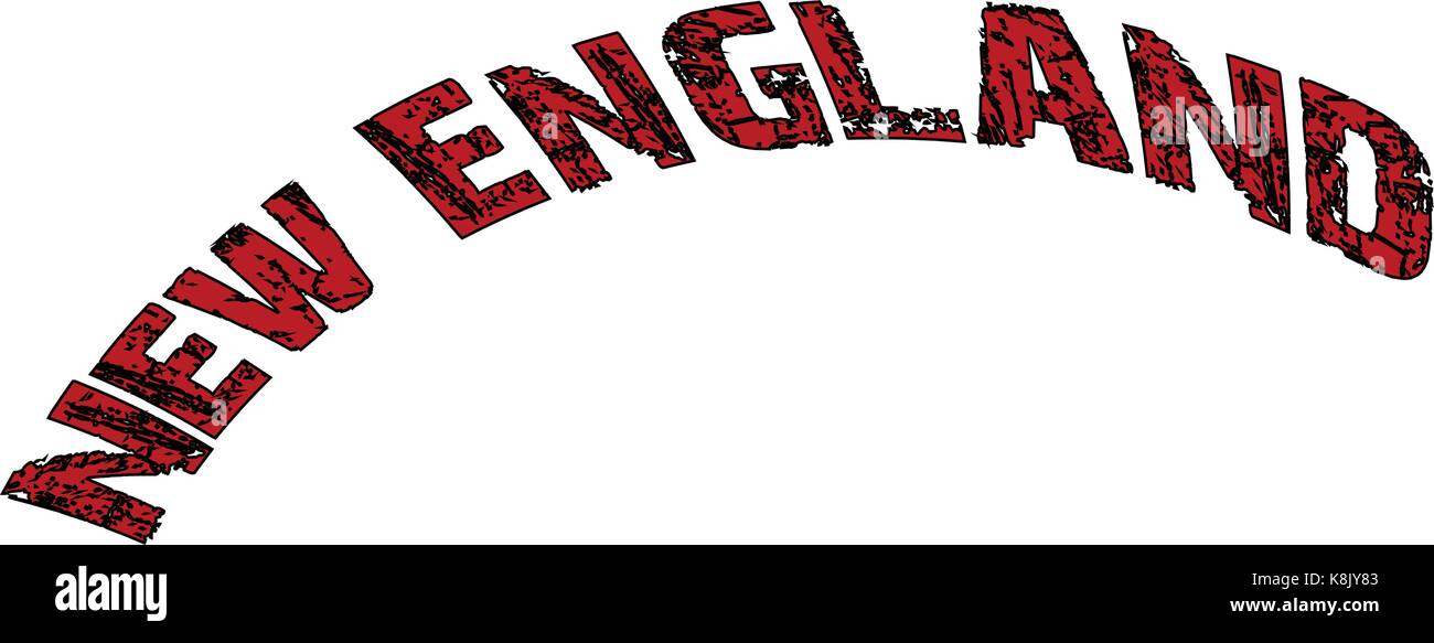 New England text sign illustration on white background Stock Vector ...