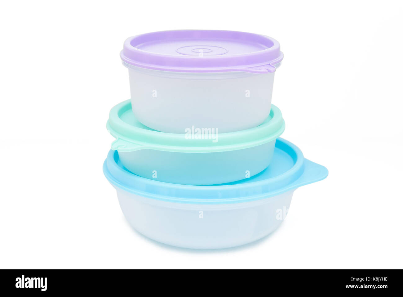 Modern plastic food containers isolated Stock Photo - Alamy
