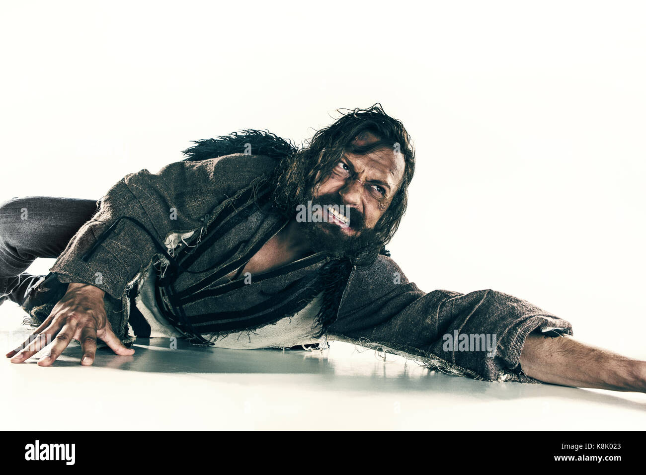 Actor in makeup, a poor man Stock Photo - Alamy