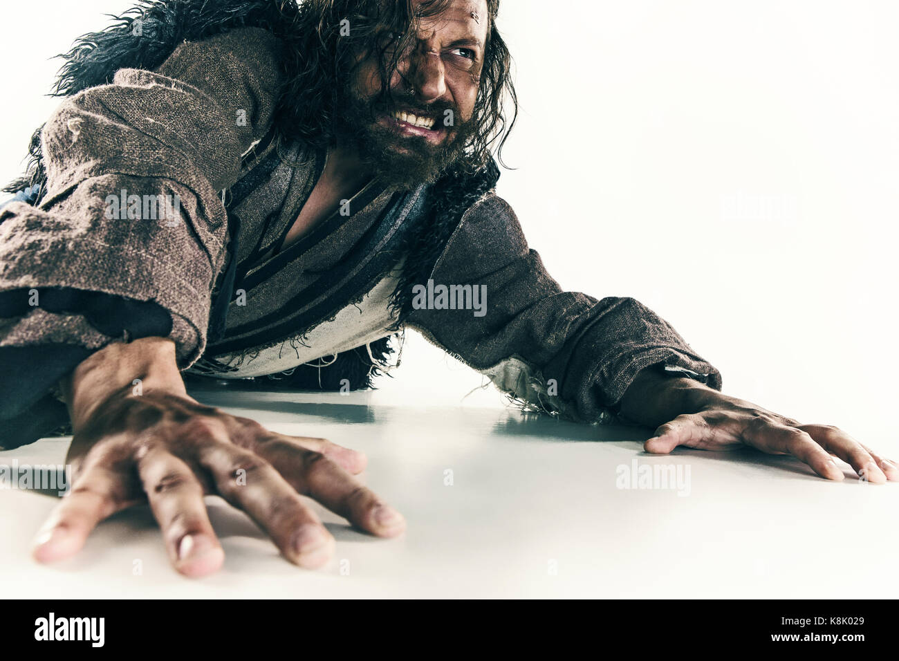 Actor in makeup, a poor man Stock Photo - Alamy